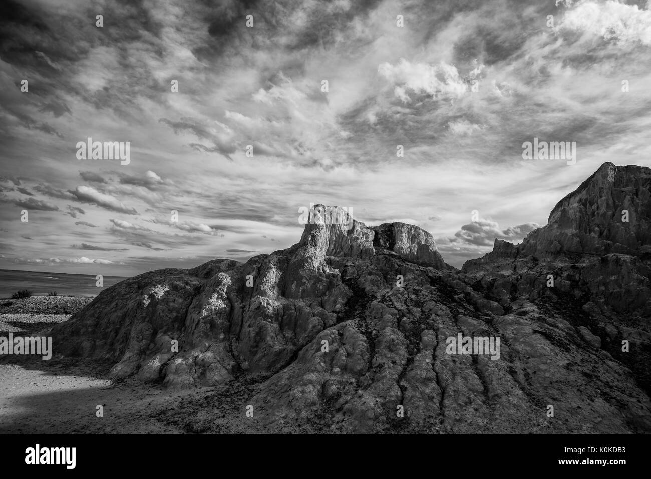Butte landforms monument Black and White Stock Photos & Images - Alamy