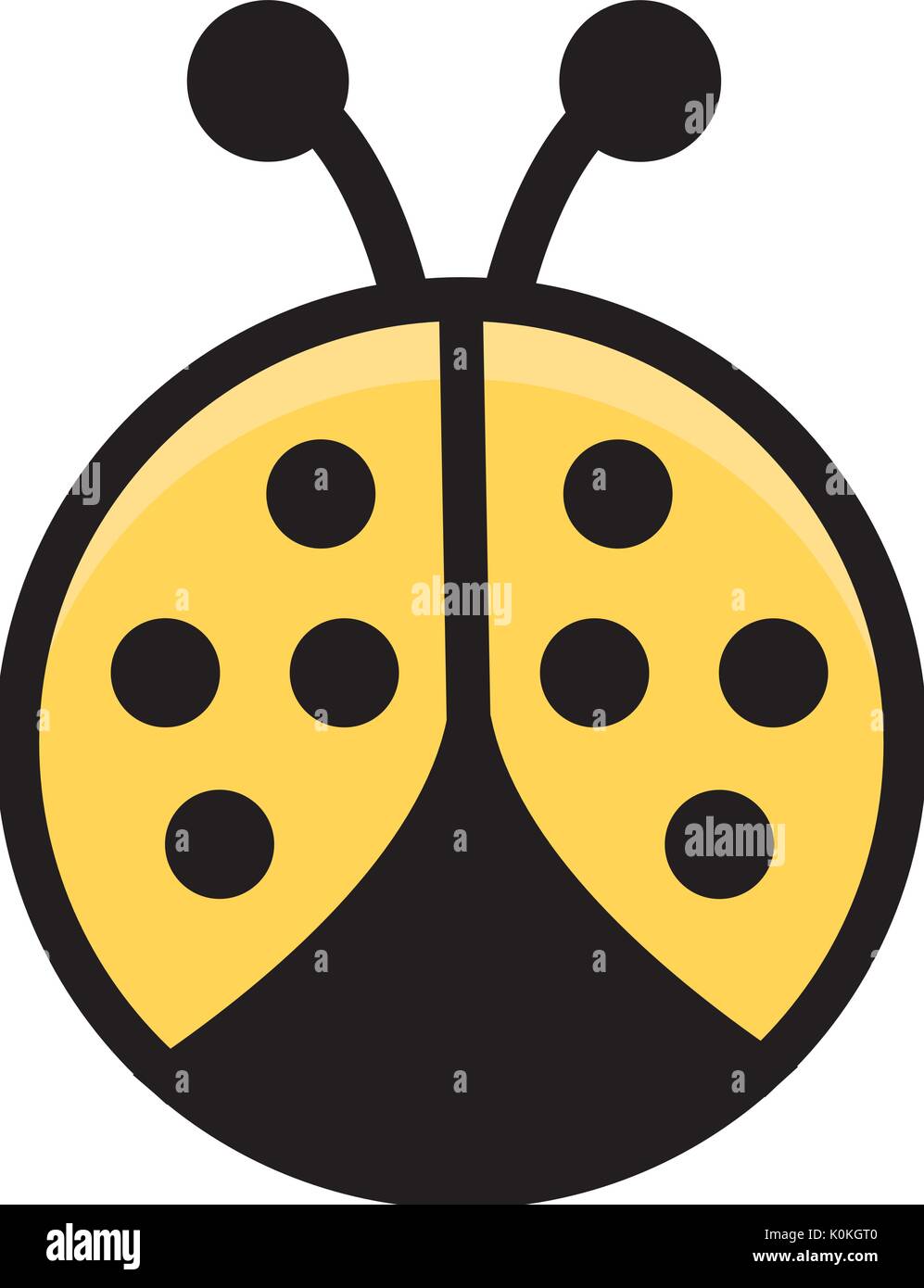 Cute Cartoon Ladybird - Ladybug Illustration Stock Vector Image & Art ...