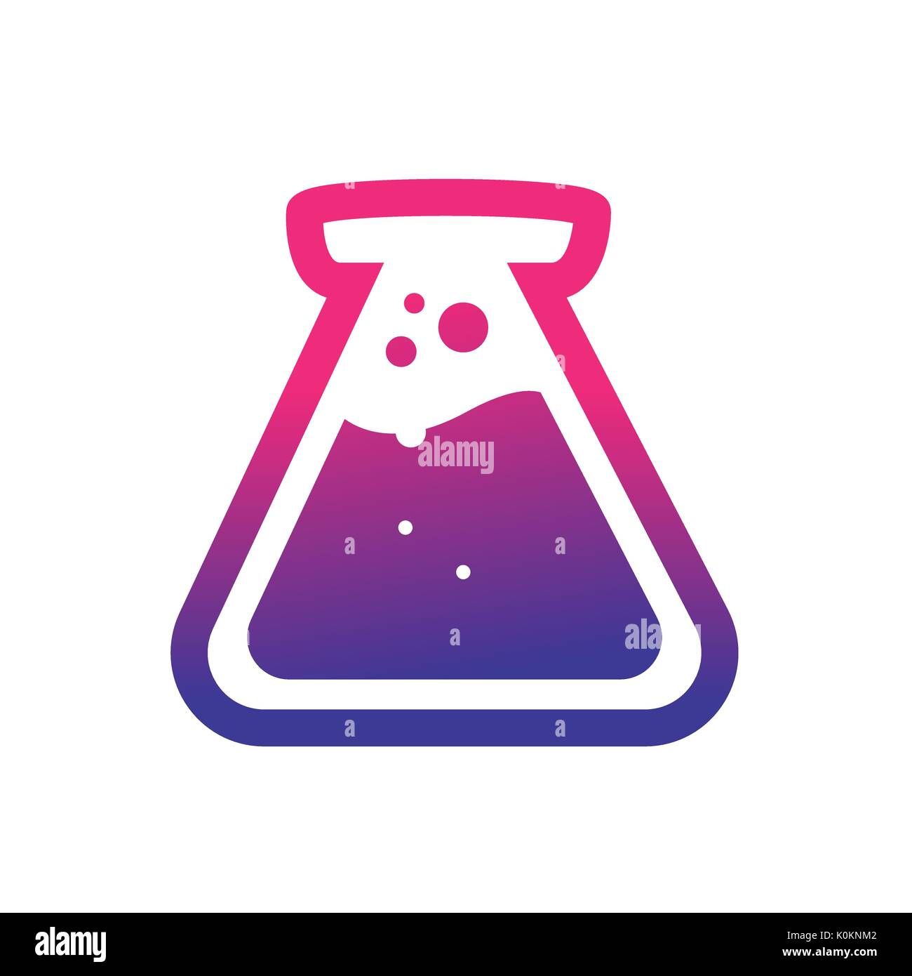 flask of lab illustration, symbol design, isolated on white background ...