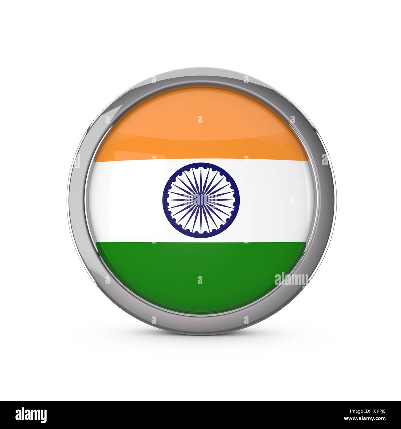 India flag round shape hi-res stock photography and images - Alamy