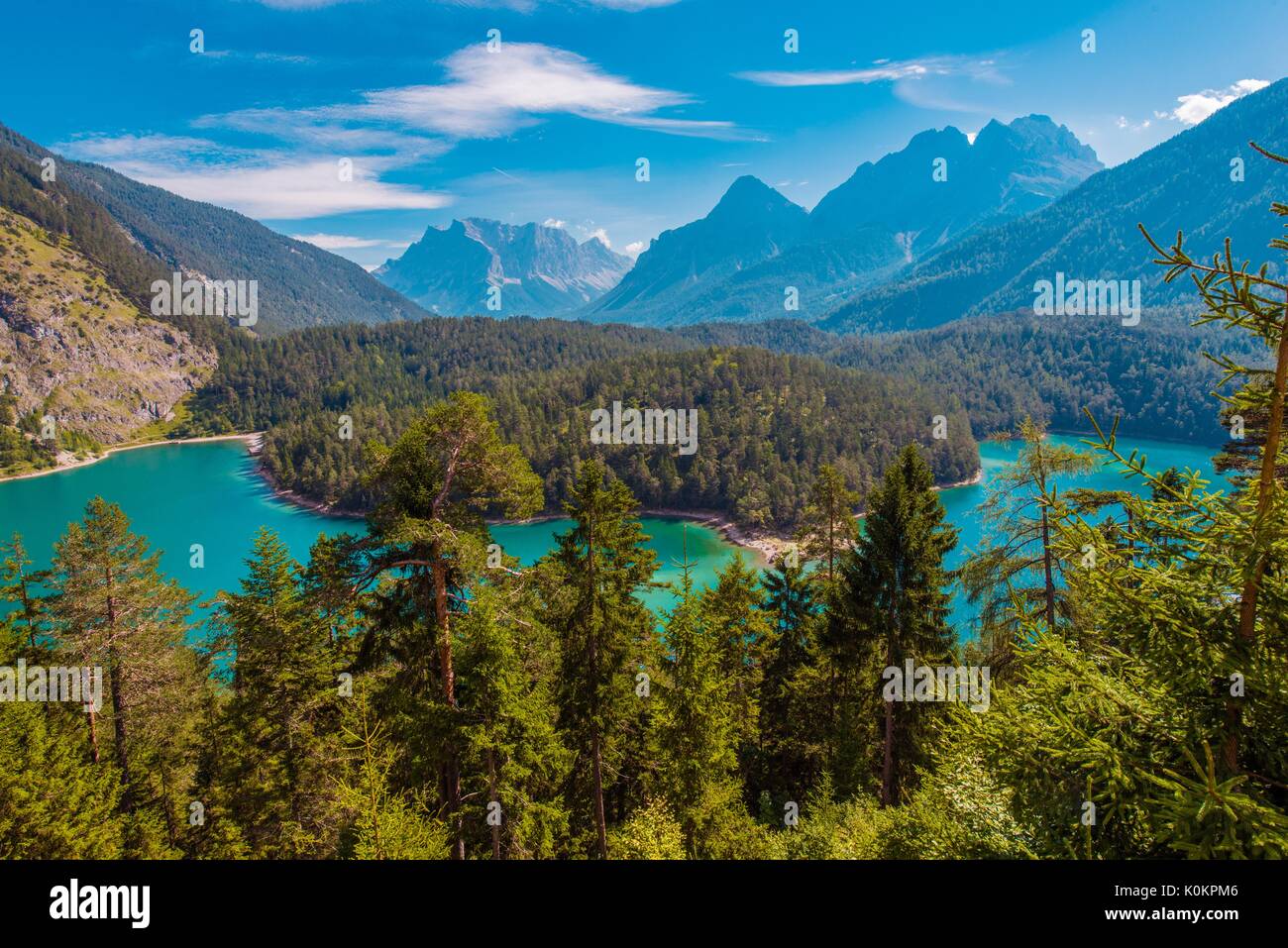 The Blindsee Mountain Lake Below the Fernpasses in Tyrol Region of ...