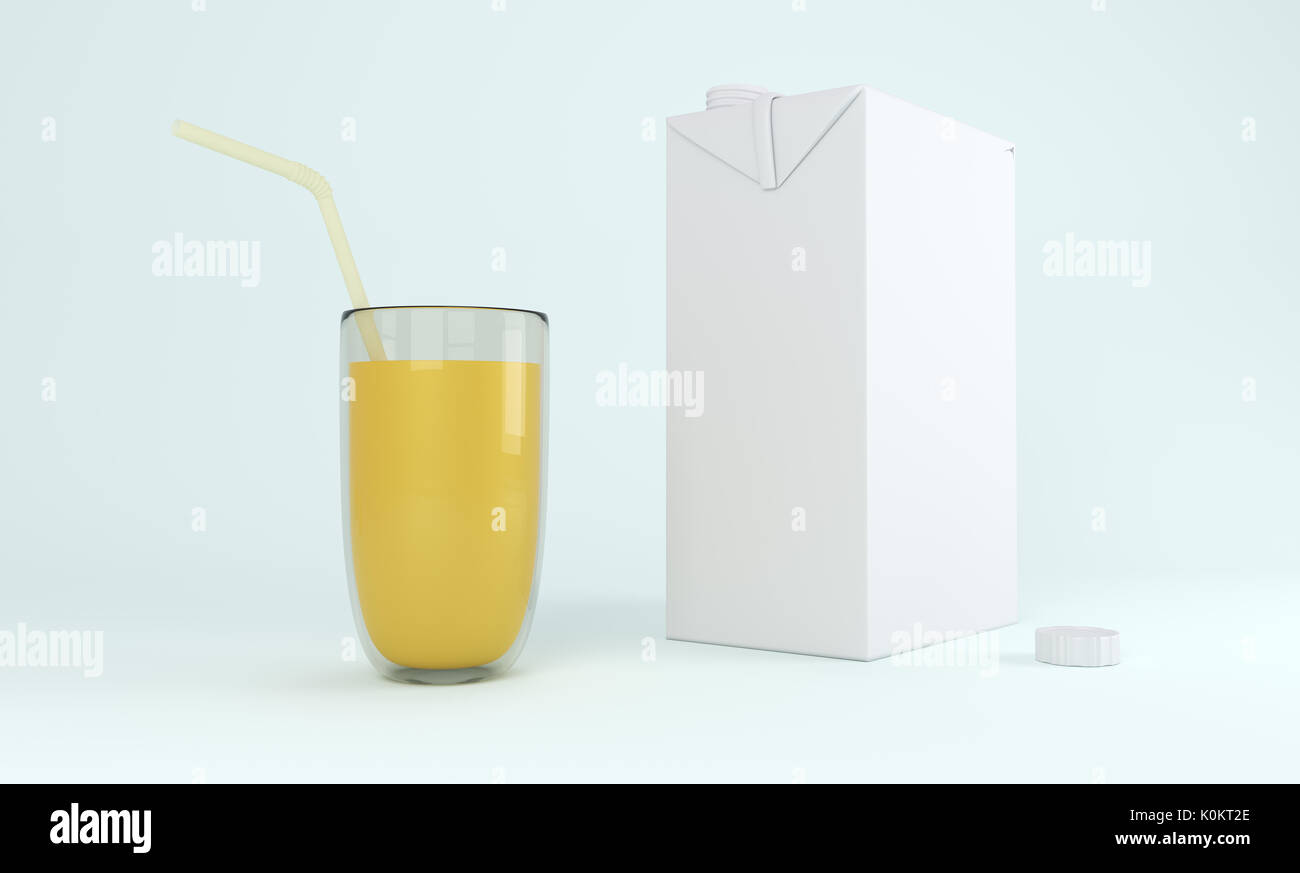 3D carton box with orange fruit. 3D rendering Stock Photo - Alamy