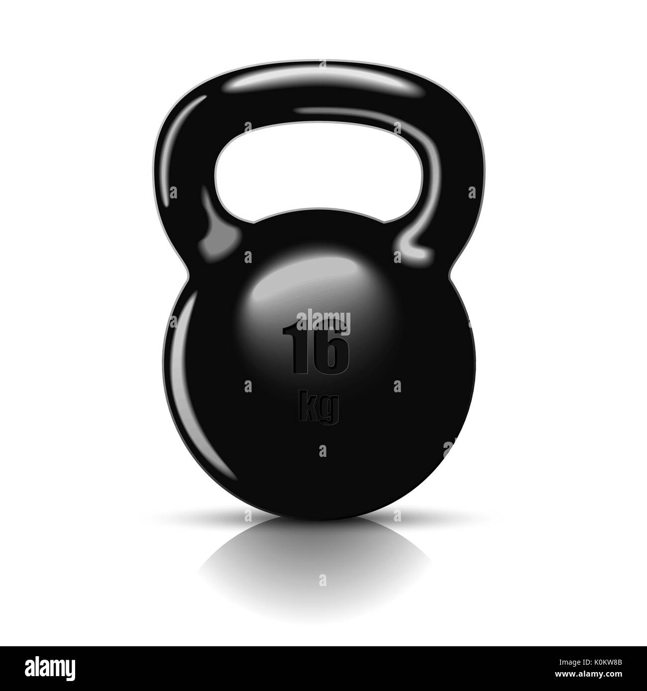 Kettlebell icon web design Black and White Stock Photos & Images - Alamy