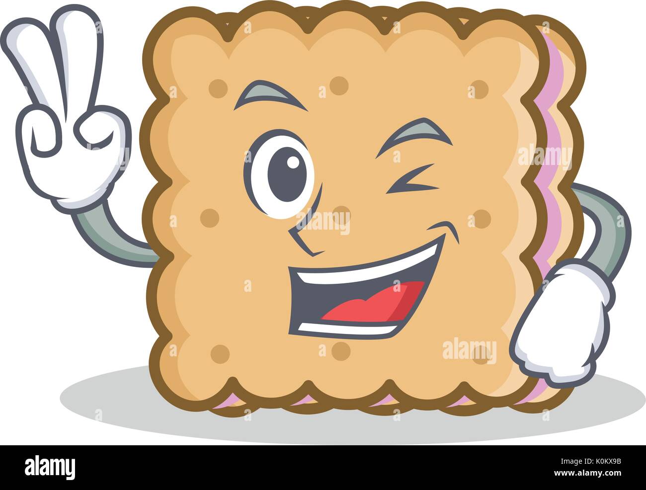 Two finger biscuit cartoon character style Stock Vector Image & Art - Alamy