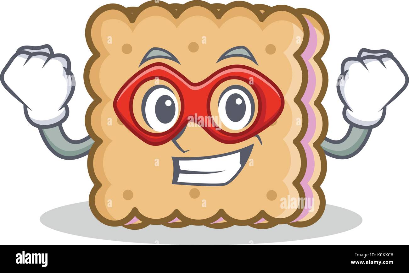 Super hero biscuit cartoon character style Stock Vector Image & Art - Alamy