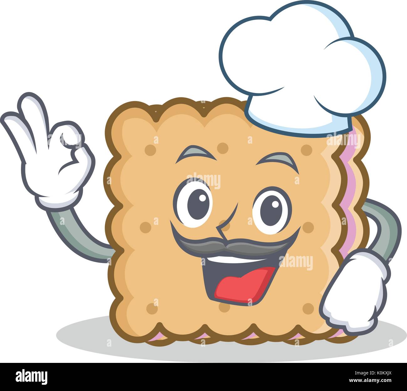 Chef biscuit cartoon character style Stock Vector Image & Art - Alamy
