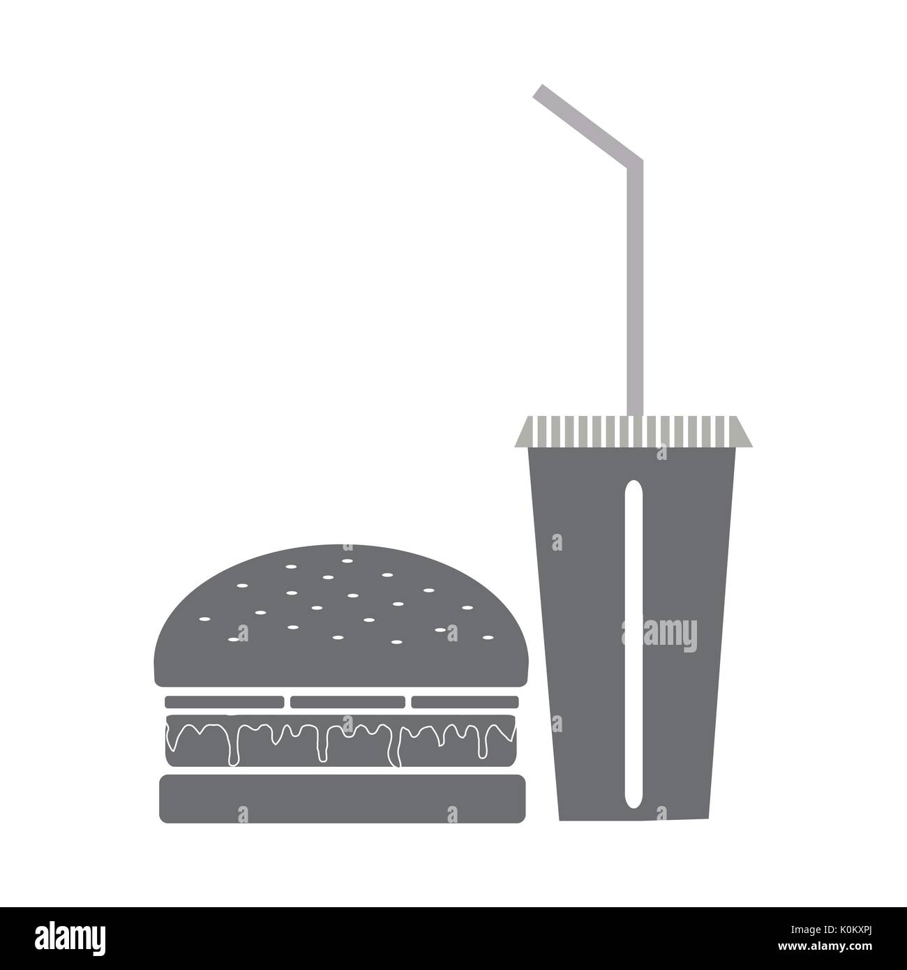 Greyscale drink Stock Vector Images - Alamy