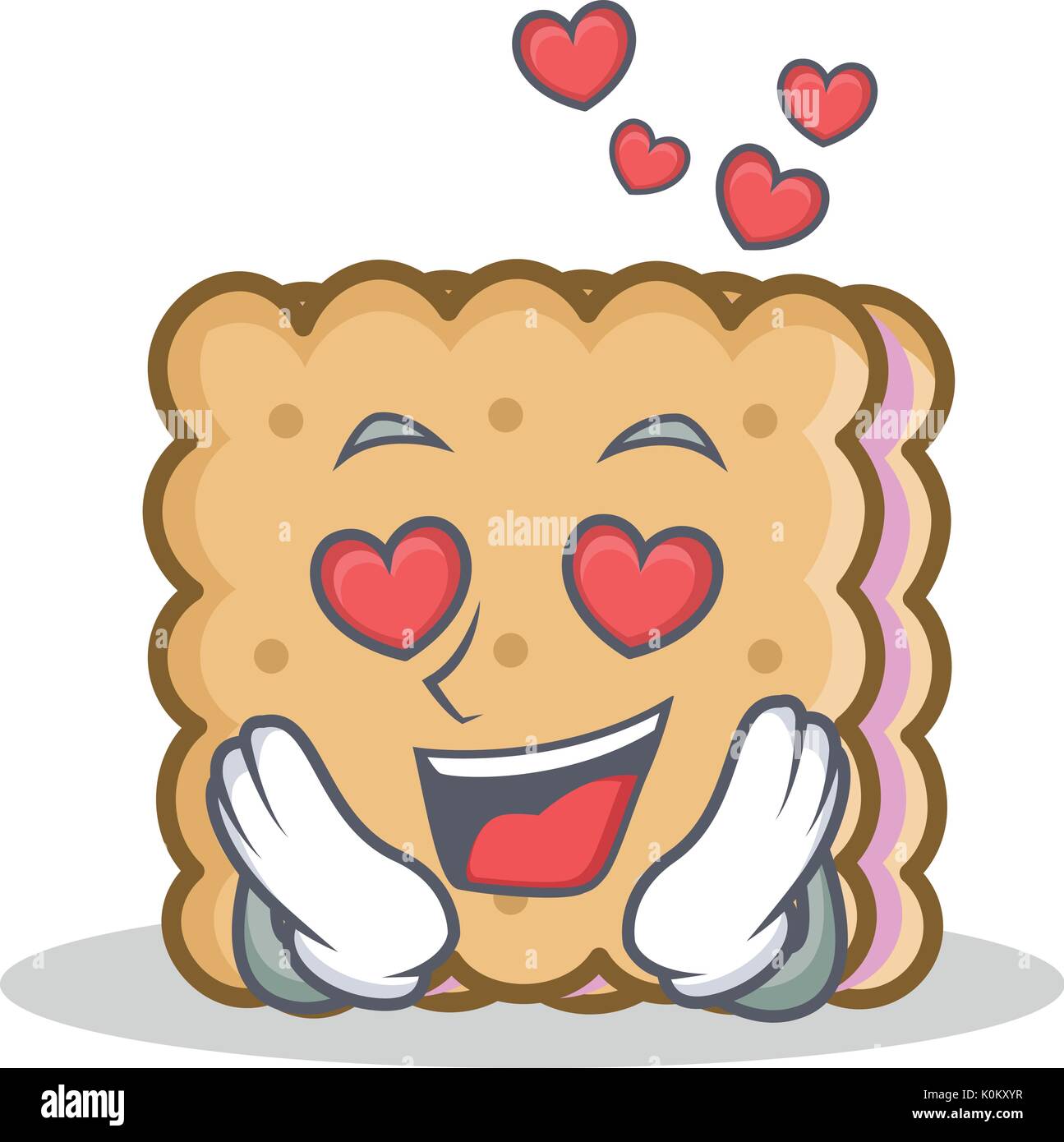 Love you biscuit Stock Vector Images - Alamy