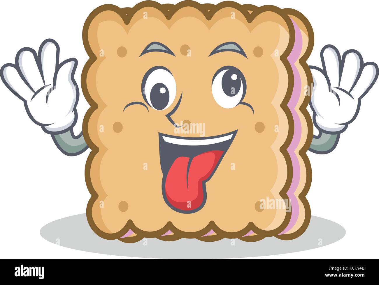 Crazy biscuit cartoon character style Stock Vector Image & Art - Alamy