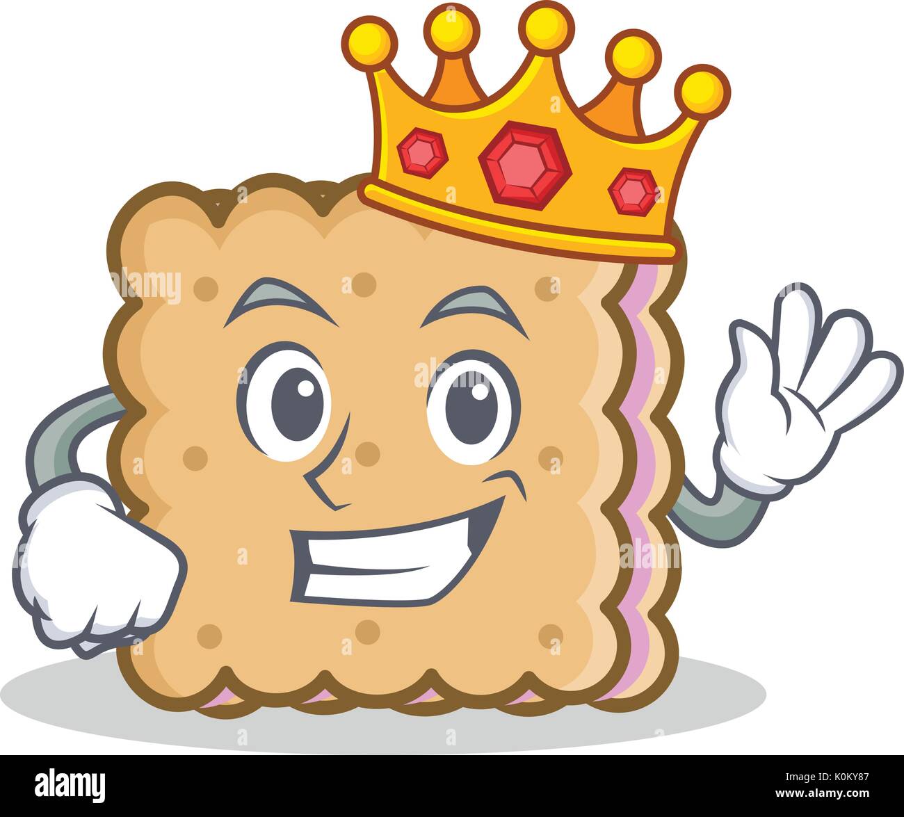 King biscuit cartoon character style Stock Vector Image & Art - Alamy