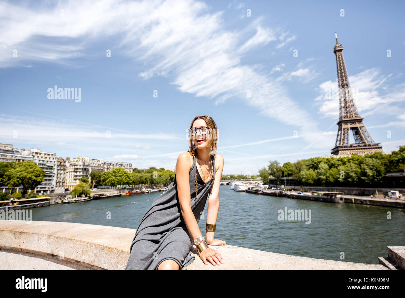 Beautiful Girl Enjoy Paris High Resolution Stock Photography and Images ...