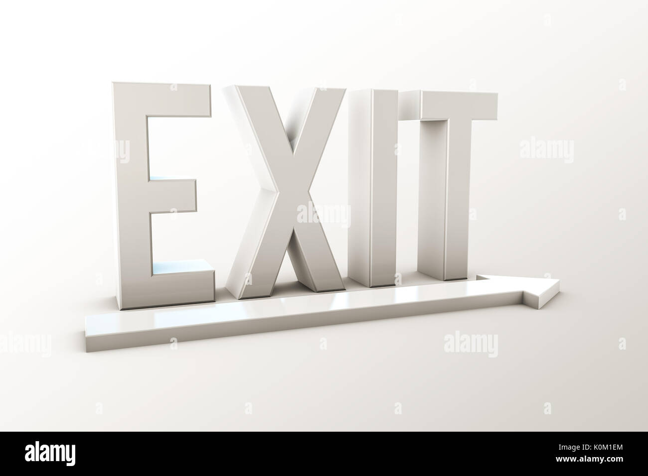 3d illustration exit sign hi-res stock photography and images - Alamy