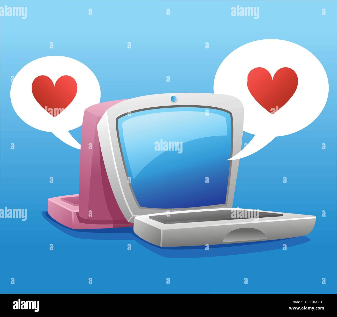 Cartoon laptop computer speech bubble hi-res stock photography and ...