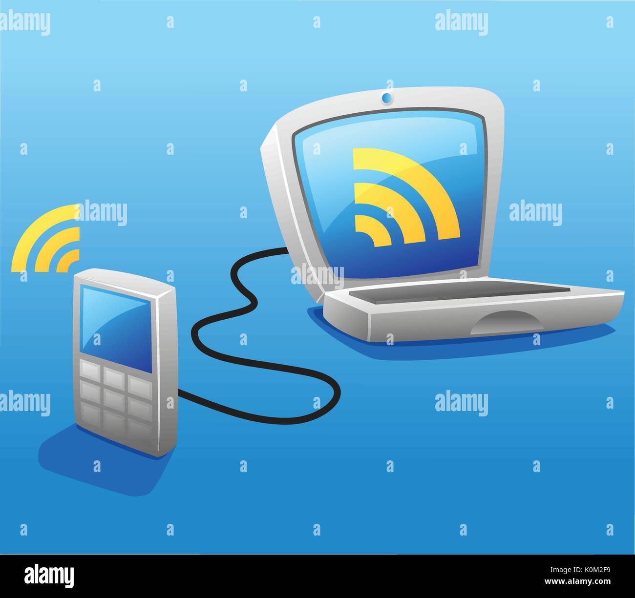Laptop Between Stock Vector Images - Alamy