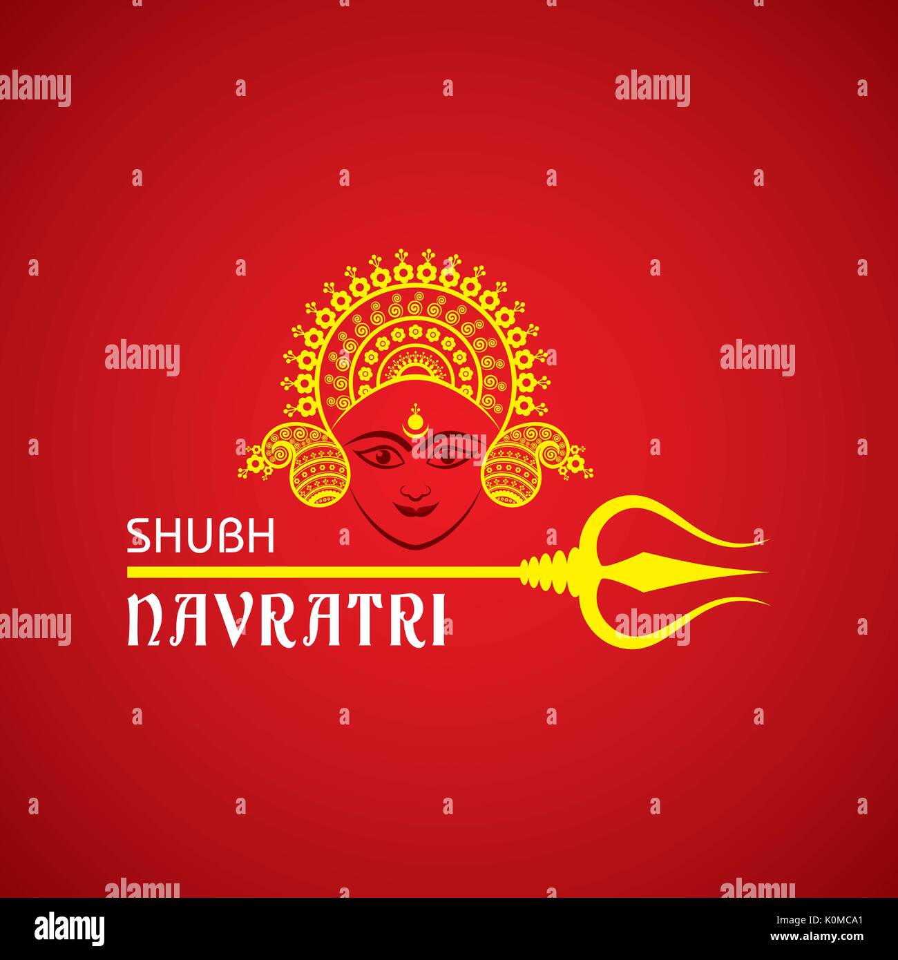 Illustration of Navratri utsav greeting card Stock Vector Image & Art ...