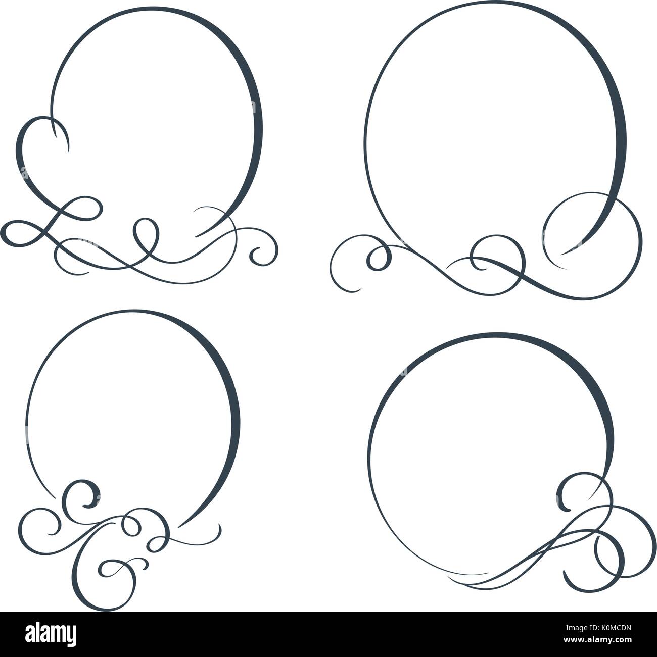 Set of Decorative Frame and Borders Art with place for your text ...