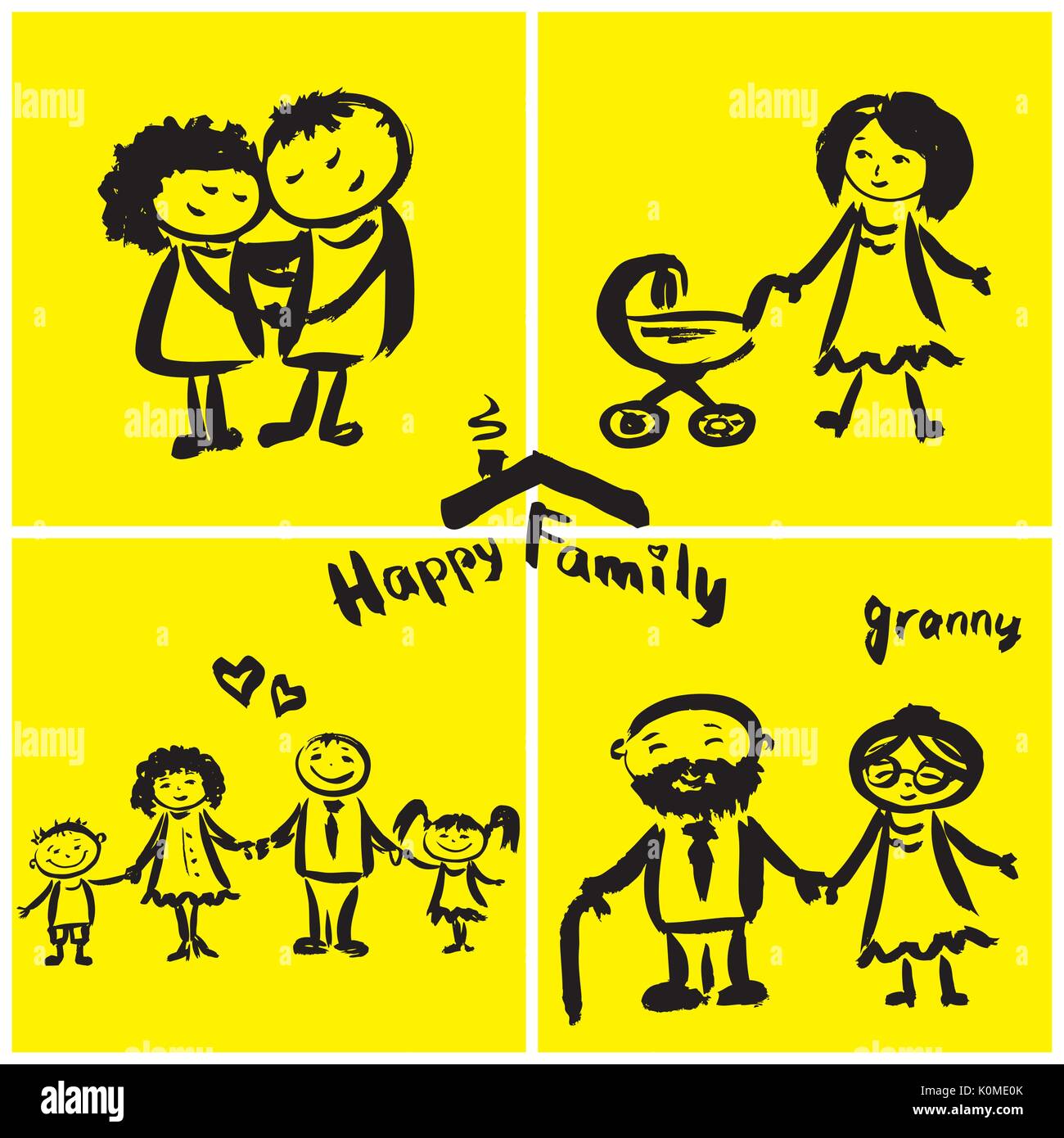 Family sing Stock Vector Images - Alamy