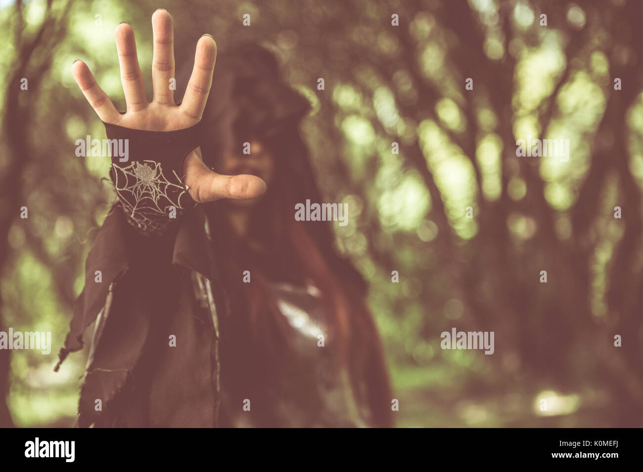 Witch in forest hi-res stock photography and images - Alamy
