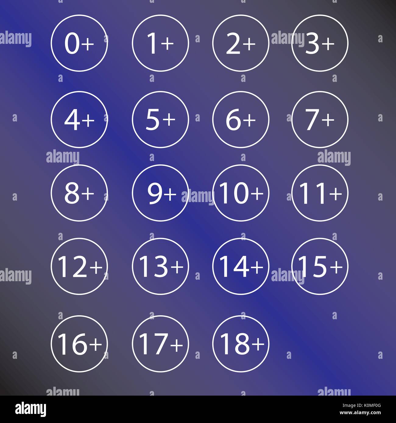 Aged 16 years Stock Vector Images - Alamy