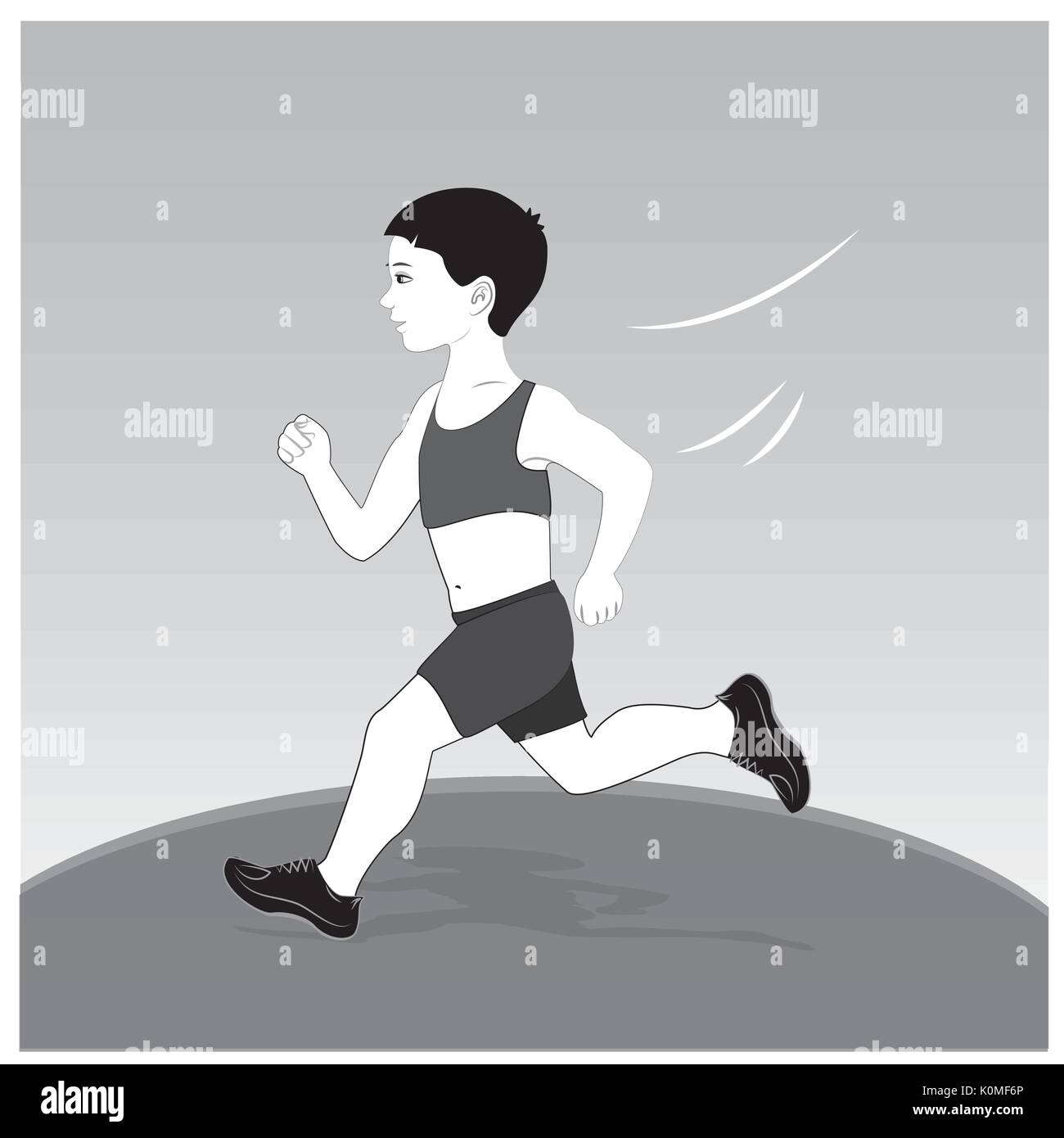 Vector Illustration of a boy running Stock Vector Image & Art - Alamy