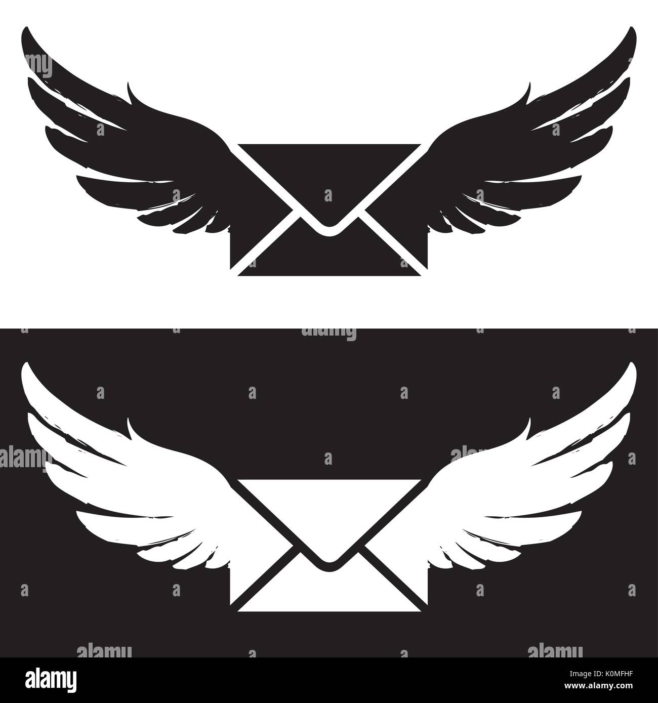 letter with wings - vector concept illustration Stock Vector Image ...