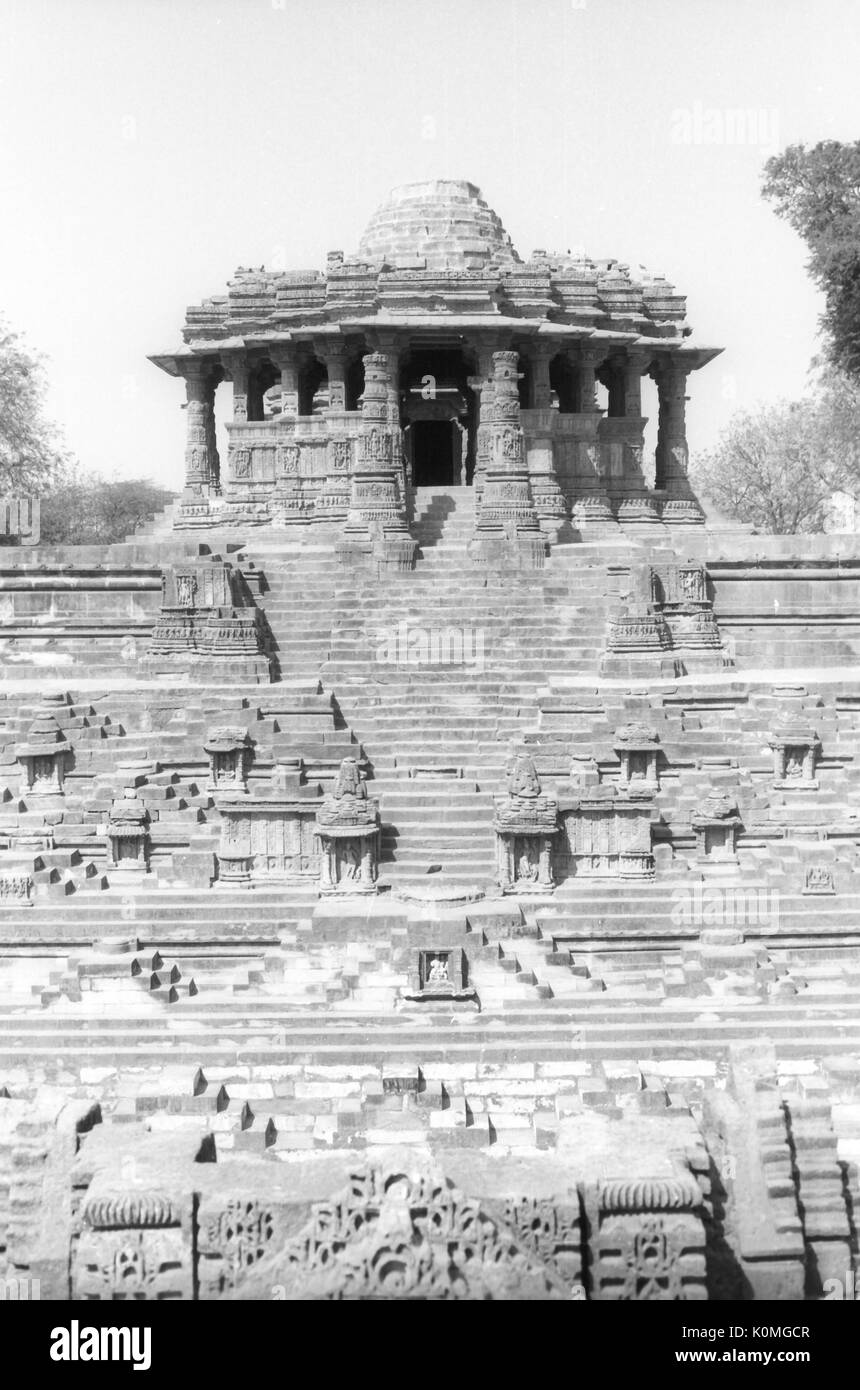 Sun temple of modhera Black and White Stock Photos & Images - Alamy