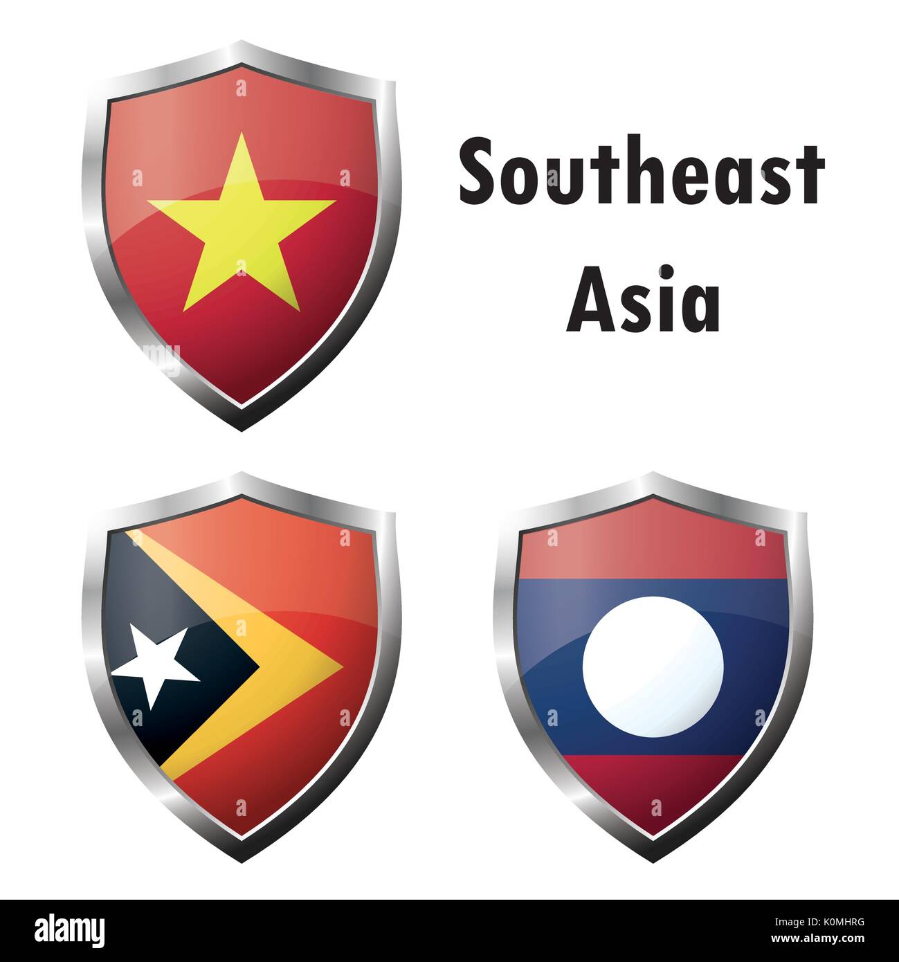 Laos map pin flag hi-res stock photography and images - Alamy