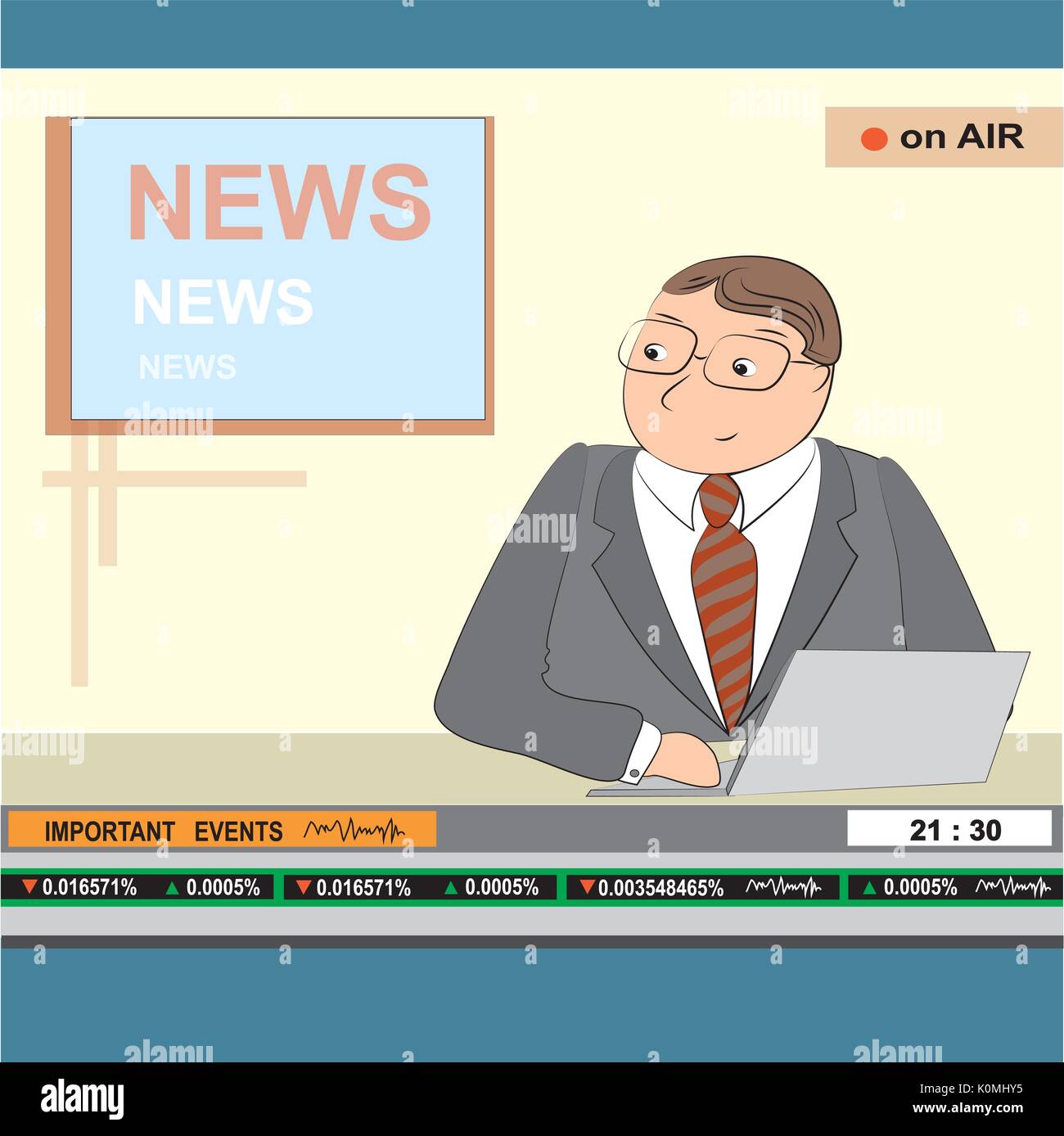 News desk tv Stock Vector Images - Alamy