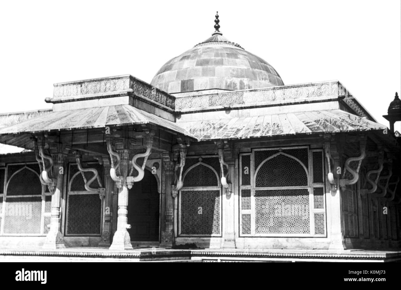 old vintage lantern slide of Sheikh salim chisti tomb, fatehpur, sikri ...