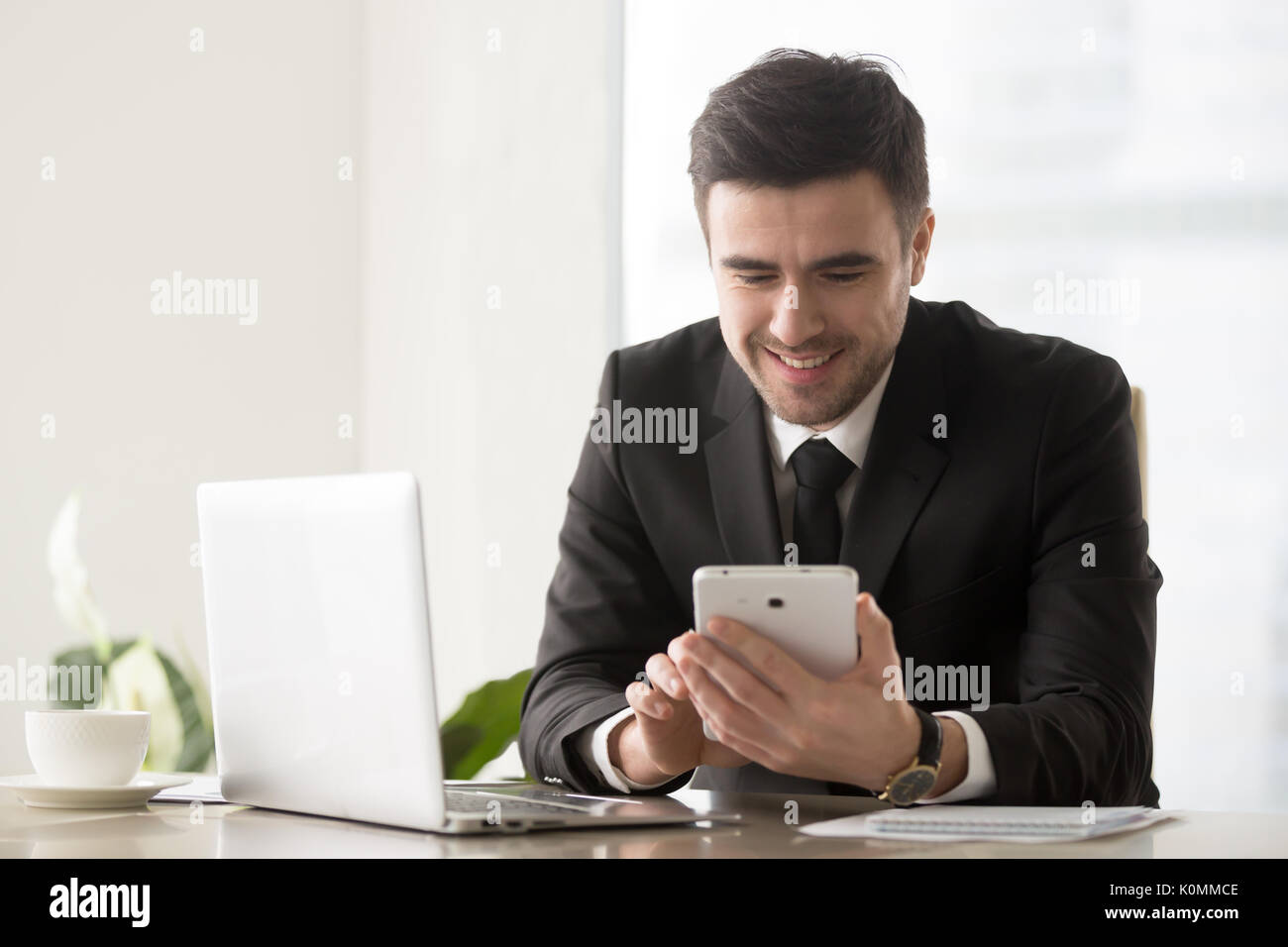 Businessman using online banking hi-res stock photography and images ...