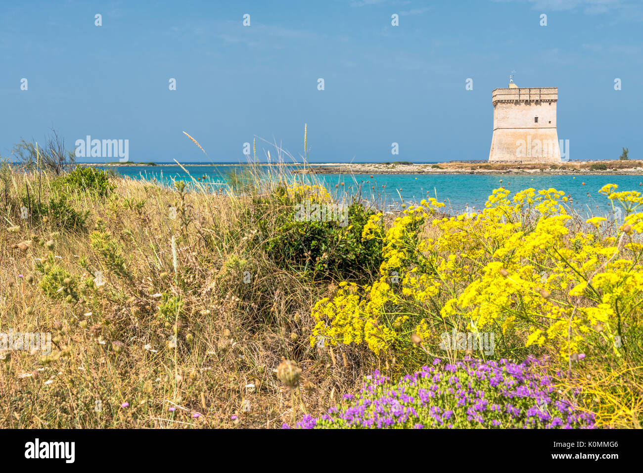 Porto Cesareo, province of Lecce, Salento, Apulia, Italy. The Chianca ...