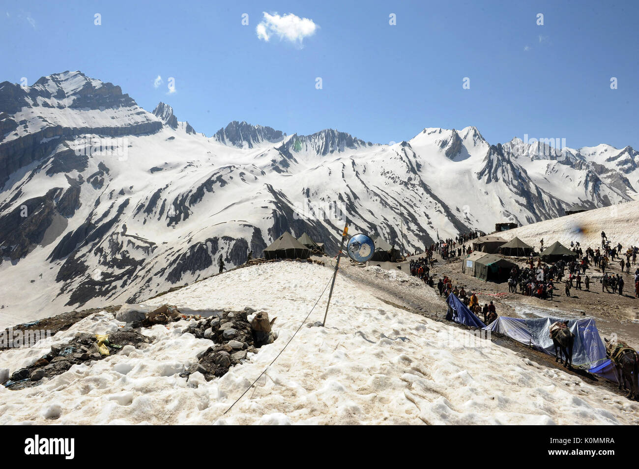pilgrim, mahagunas pass, amarnath yatra, Jammu Kashmir, India, Asia ...