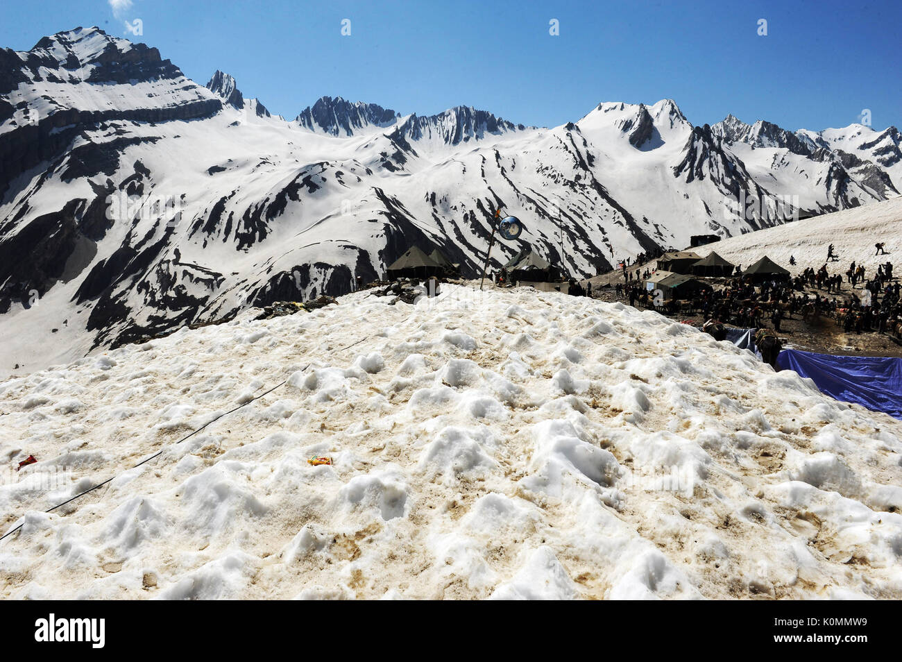 pilgrim, mahagunas pass, amarnath yatra, Jammu Kashmir, India, Asia ...