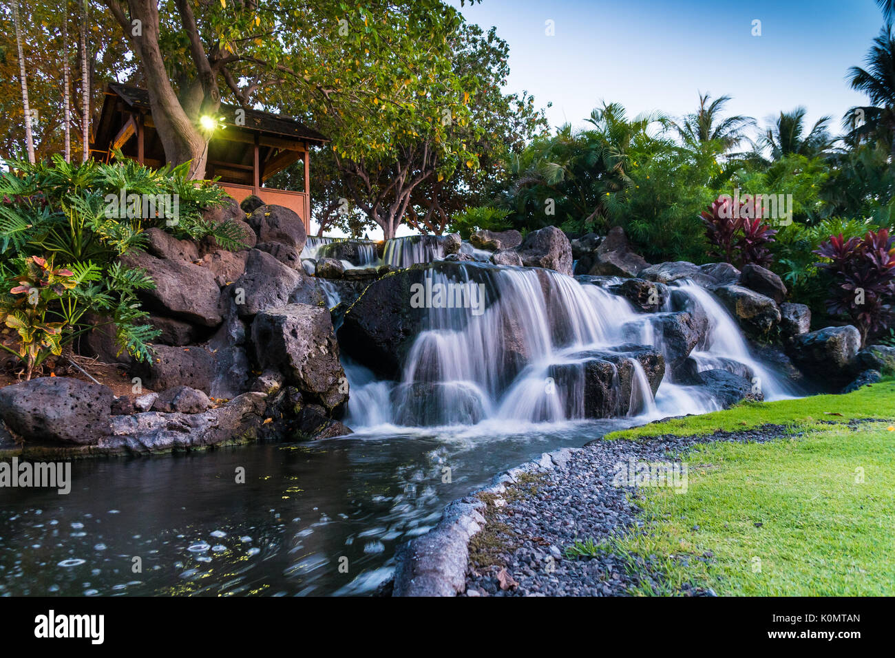 Cascading water over rocks Stock Photo - Alamy