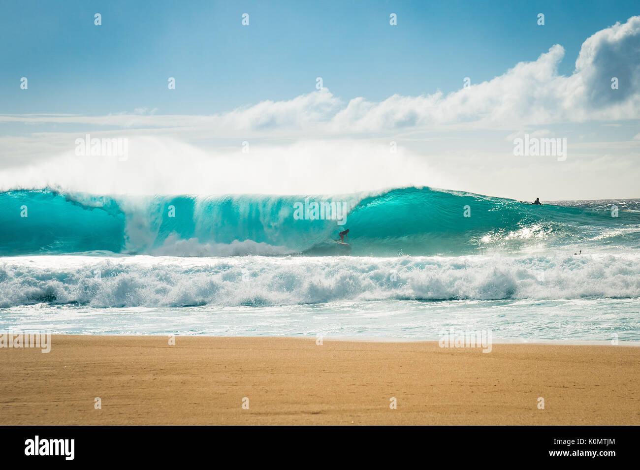 Surfer at Pipeline Stock Photo - Alamy