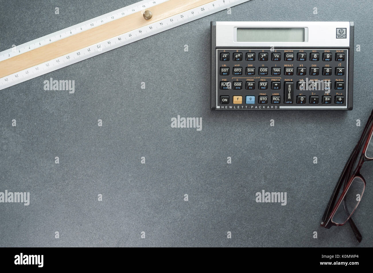 digital personal calculators on a desktop Stock Photo - Alamy