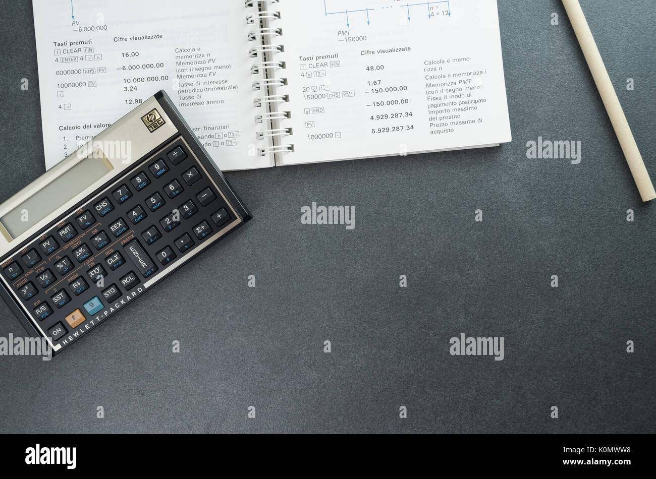 digital personal calculators on a desktop Stock Photo - Alamy