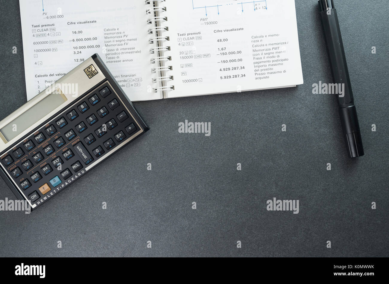 User manual calculator hi-res stock photography and images - Alamy