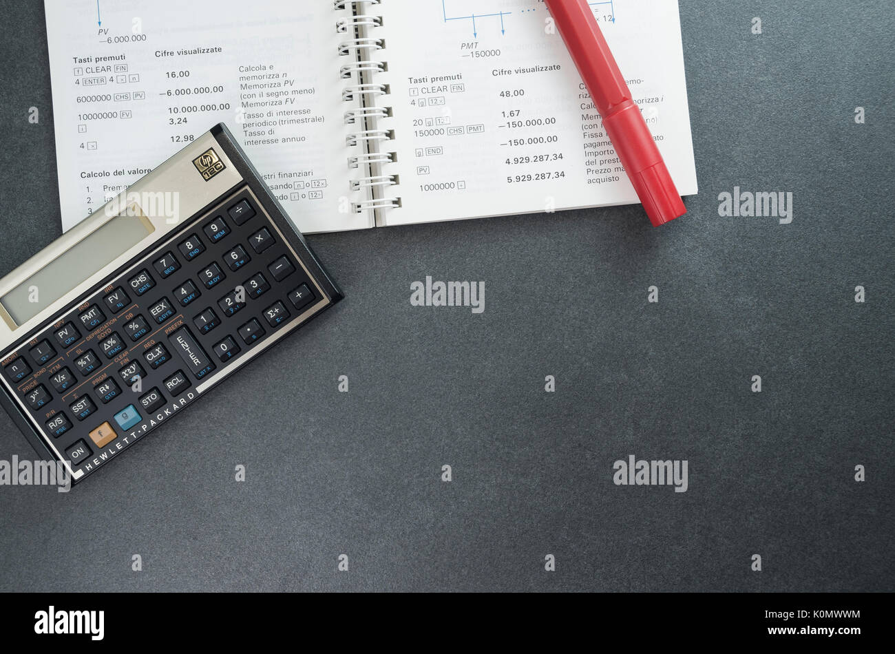 User manual calculator hi-res stock photography and images - Alamy