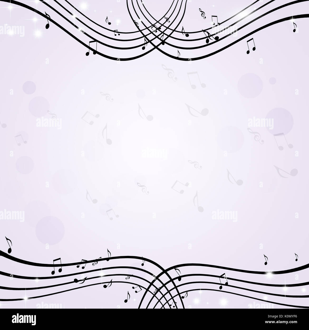 abstract music notes on white background for music events Stock Photo ...