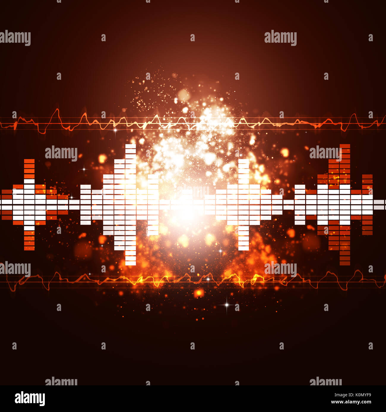 abstract music splash equalizer party bright background Stock Photo - Alamy