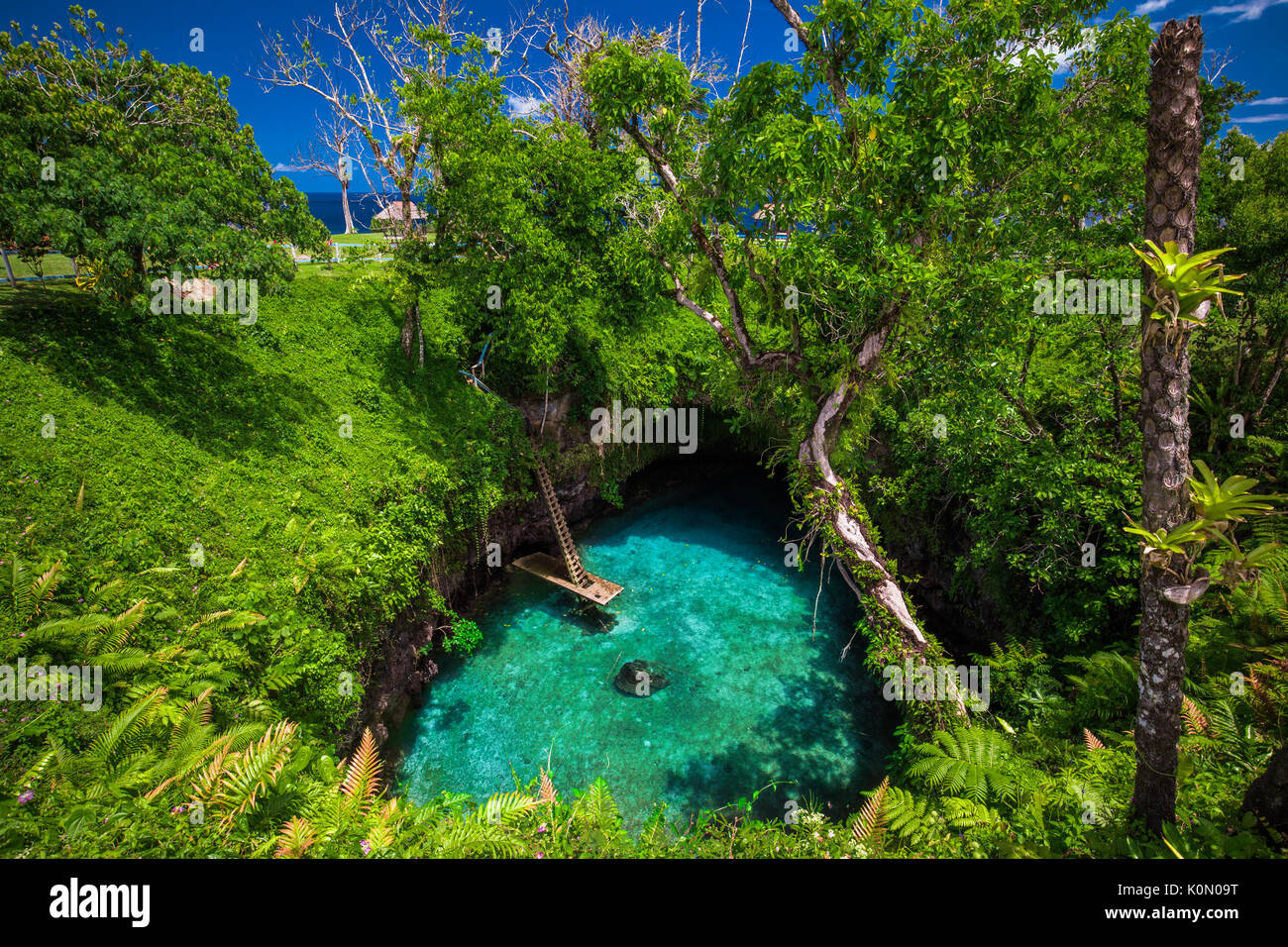 To Sua ocean trench - famous swimming hole, Upolu, Samoa Islands, South ...