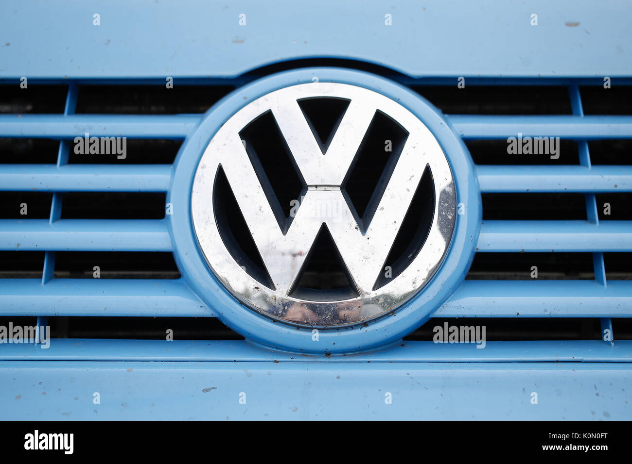 A Volkswagen logo is seen on a van on 20 August, 2017 Stock Photo - Alamy