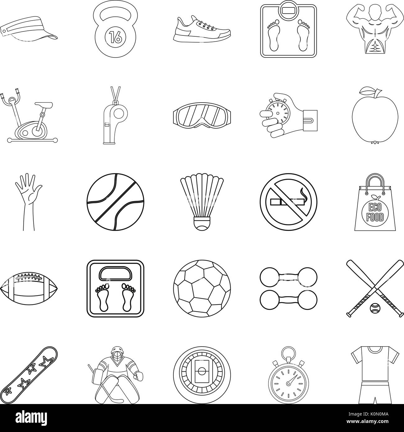 Vitality icons set, outline style Stock Vector Image & Art - Alamy