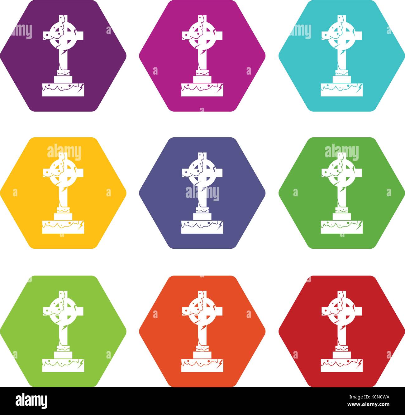 Gravestone celtic cross Stock Vector Images - Alamy