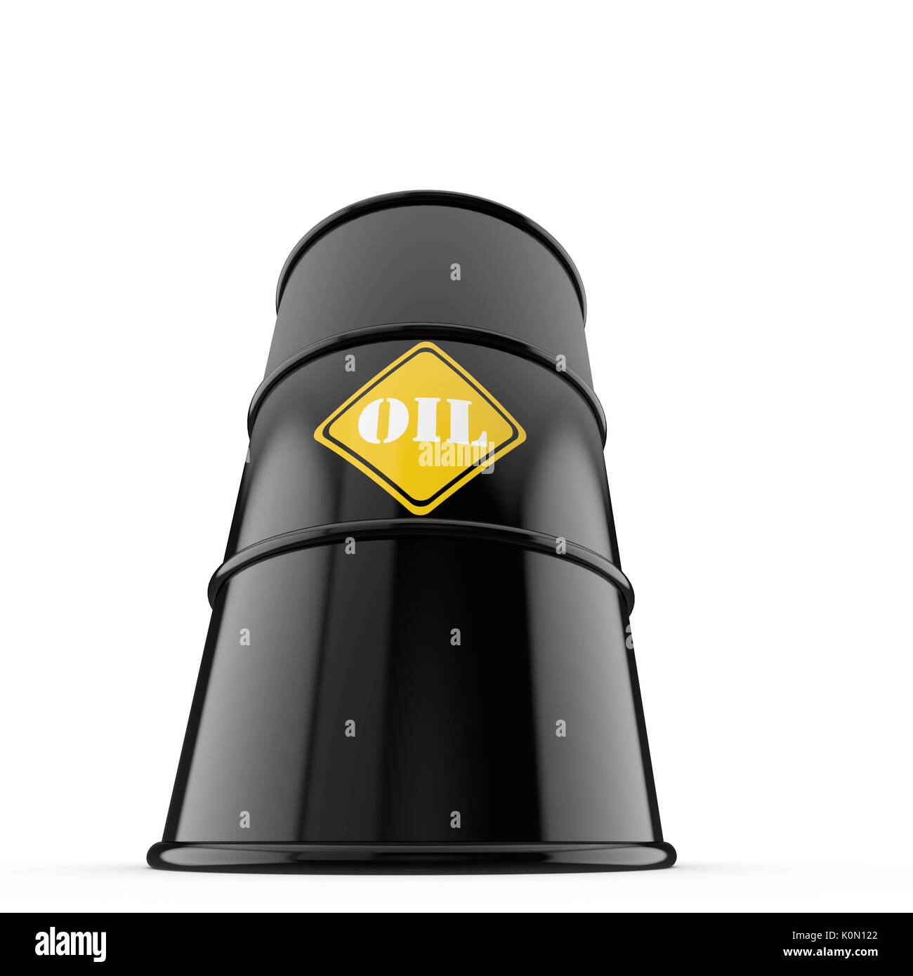 Metal oil barrel containers. 3D Rendering Stock Photo - Alamy