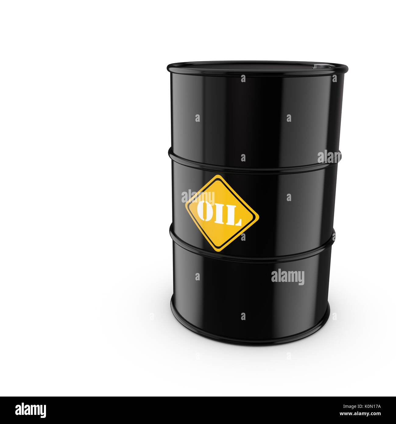 Metal oil barrel containers. 3D Rendering Stock Photo - Alamy