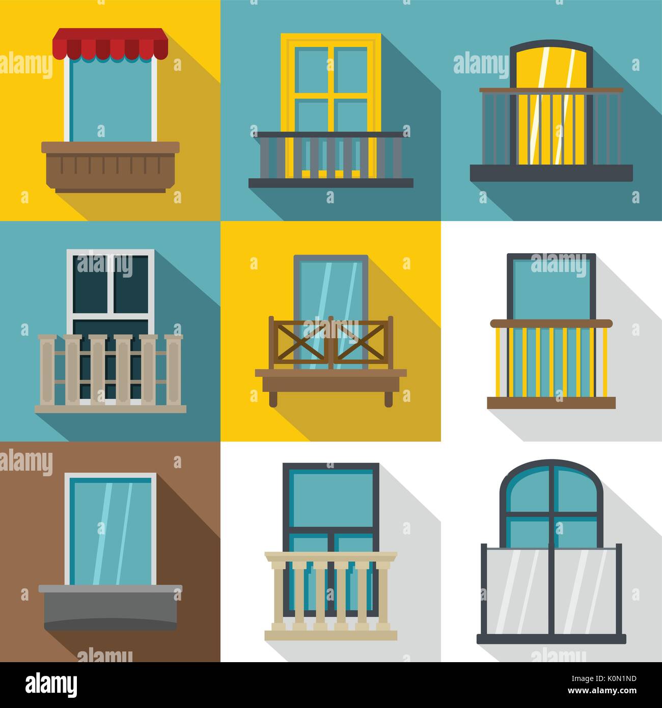 Decorative elements on windows icons set Stock Vector Image & Art - Alamy