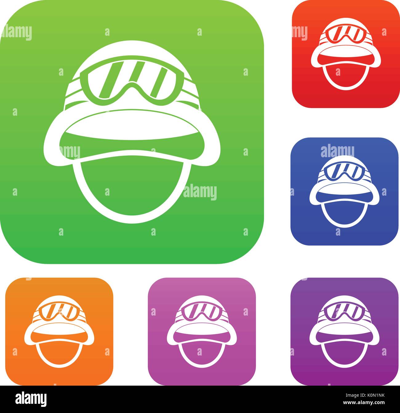 Military metal helmet set collection Stock Vector Image & Art - Alamy