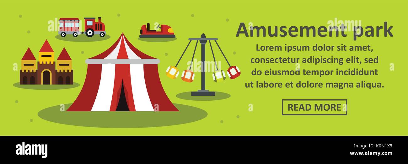 Amusement park banner horizontal concept Stock Vector Image & Art - Alamy